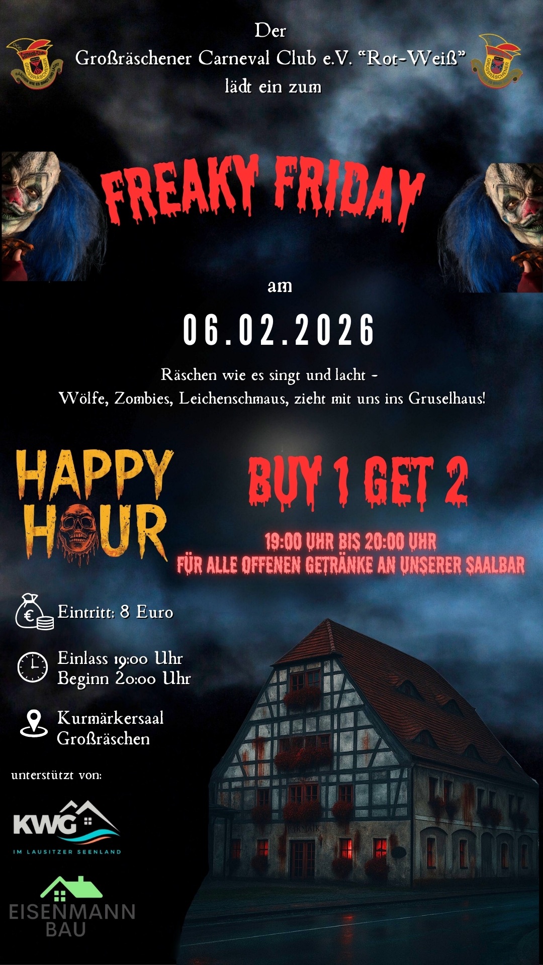 Freaky Friday im Gruselhaus! – Großräschener Carneval Club e.V.